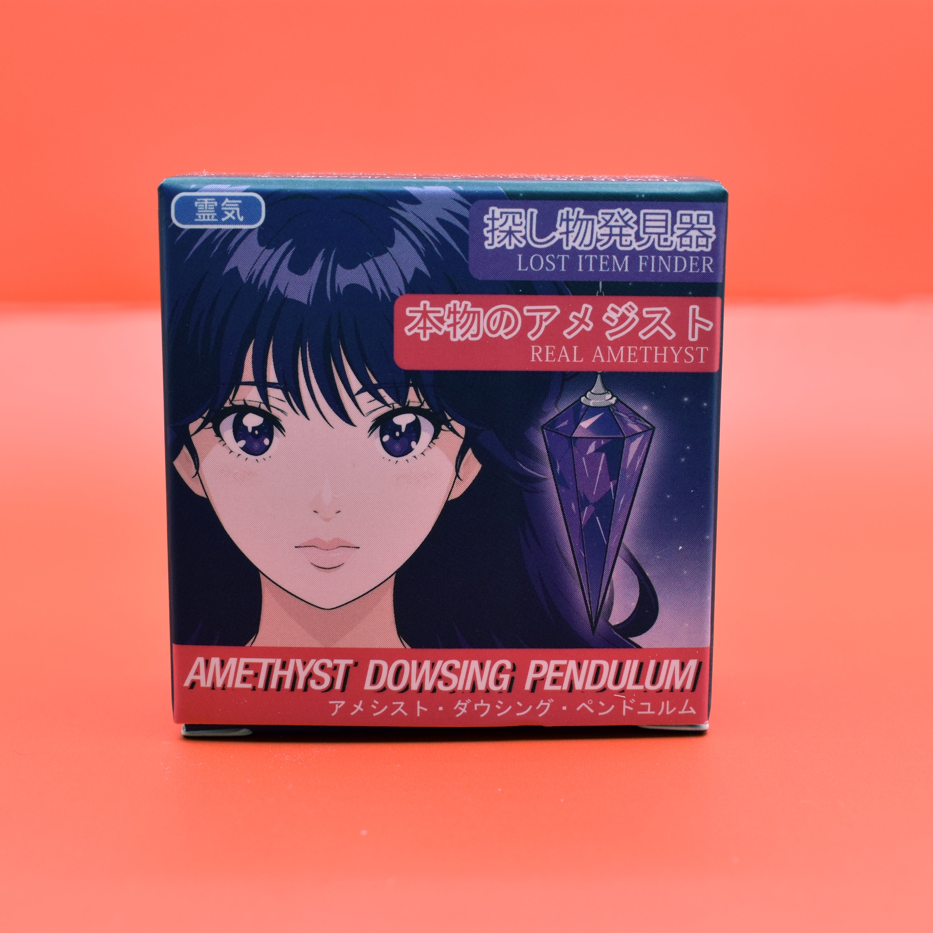 Anime Edition Amethyst Dowsing Pendulum in Pendulum Chart Gift Box ...
